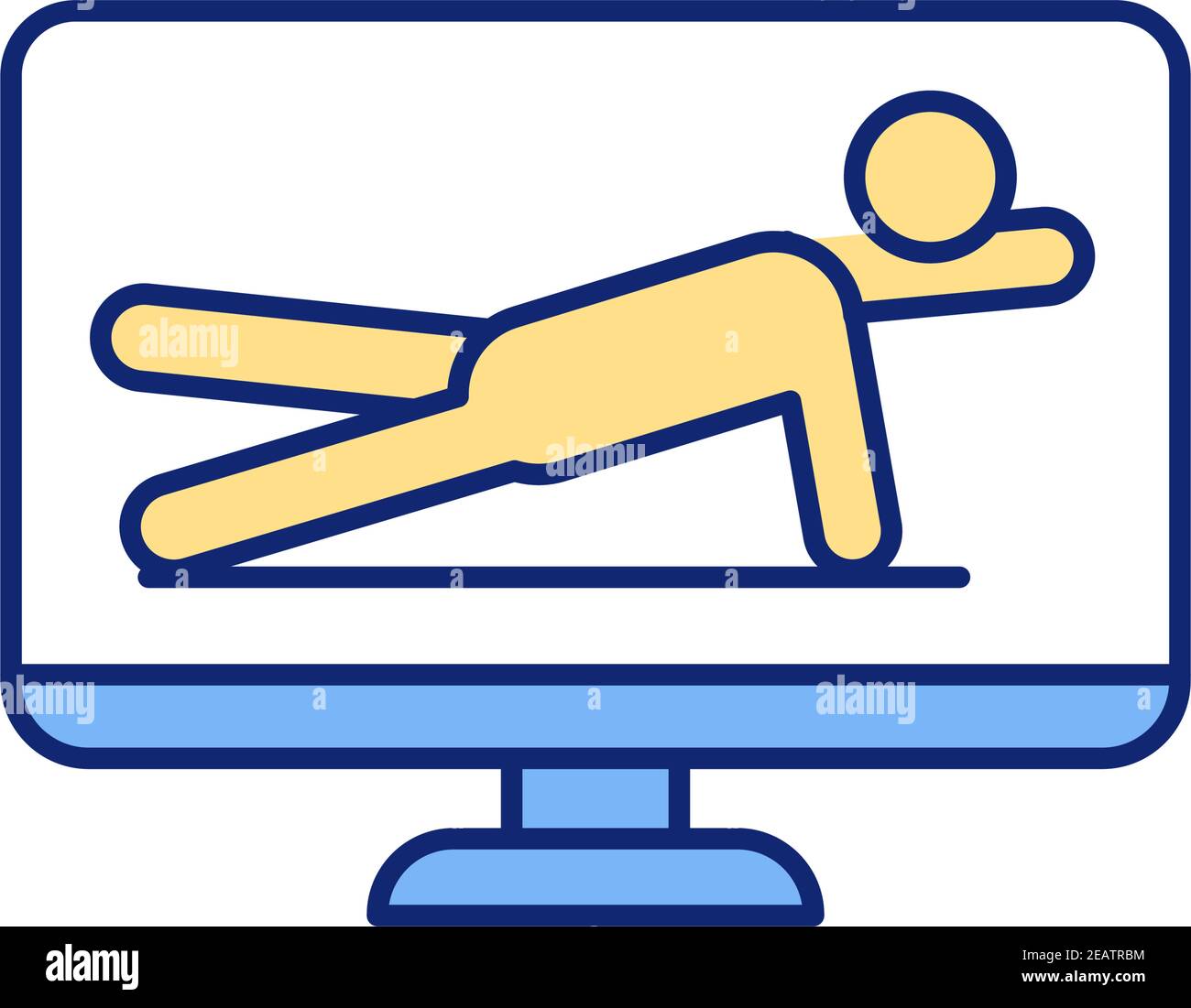 Exercise show on TV RGB color icon Stock Vector Image & Art - Alamy