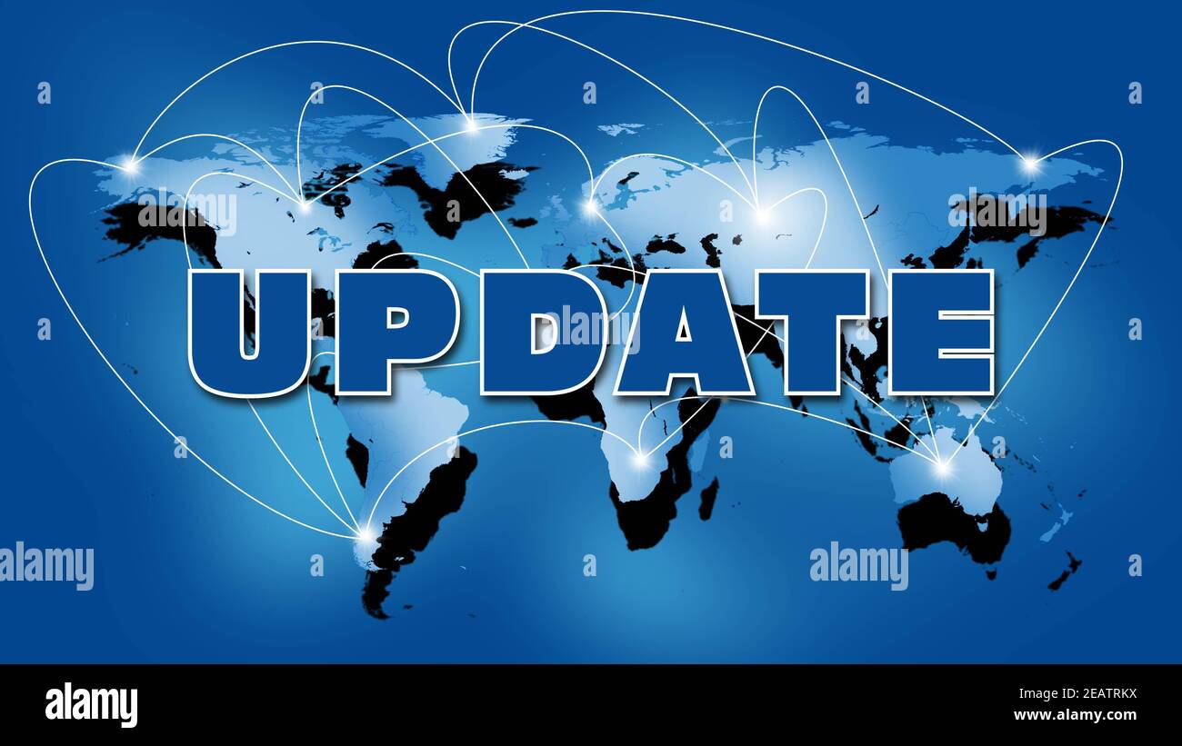 Abstract digital computer background - UPDATE lettering in front of ...