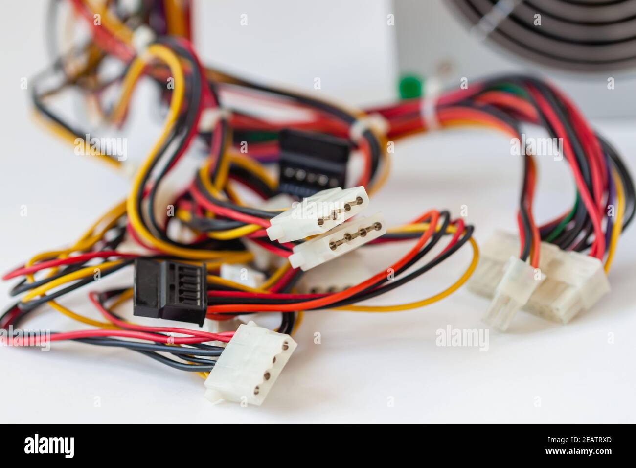 Computer Power Supply Cables Connector. Network connection, internet ...
