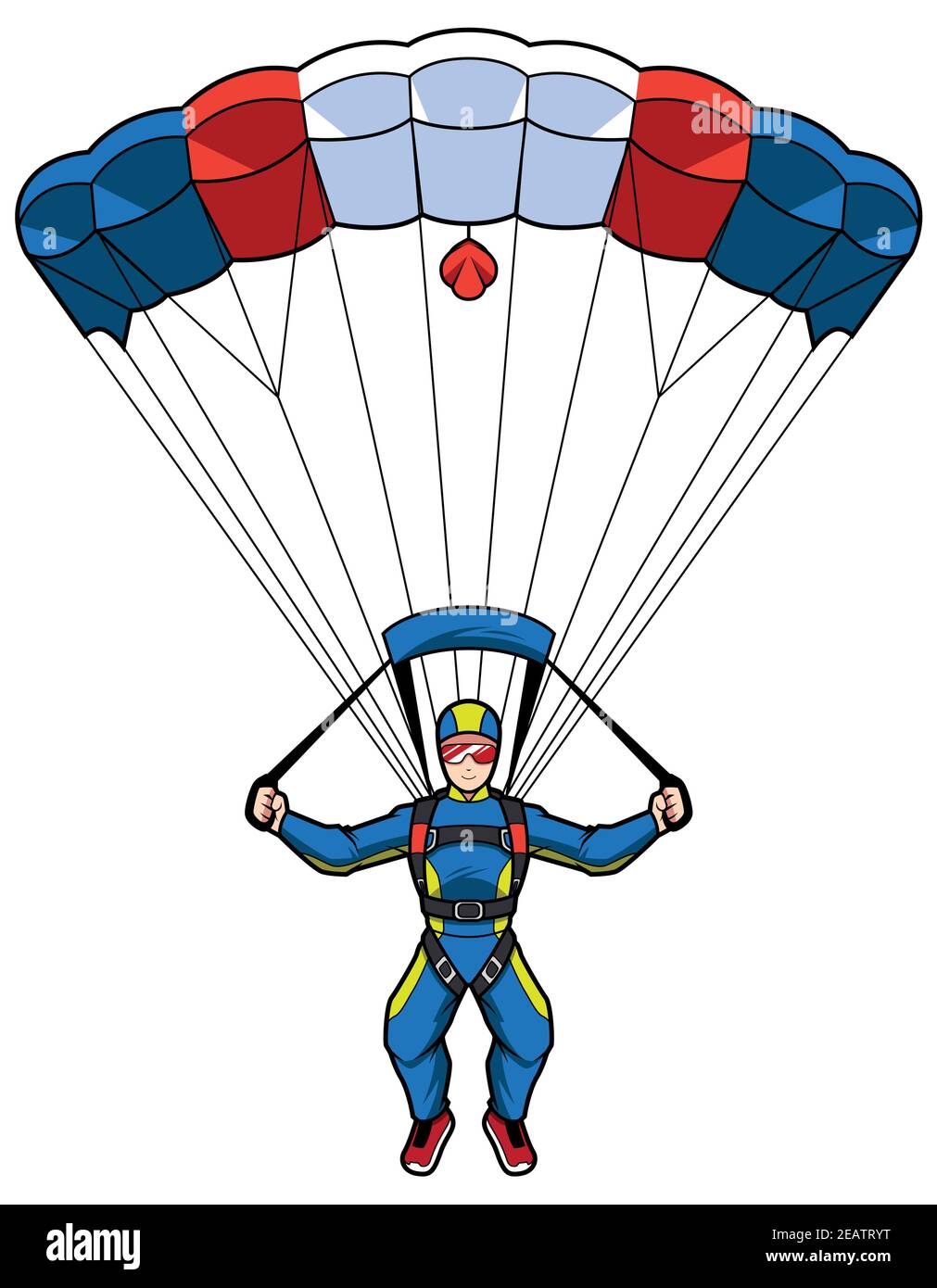 Parachuting Mascot Illustration Stock Vector Image & Art - Alamy
