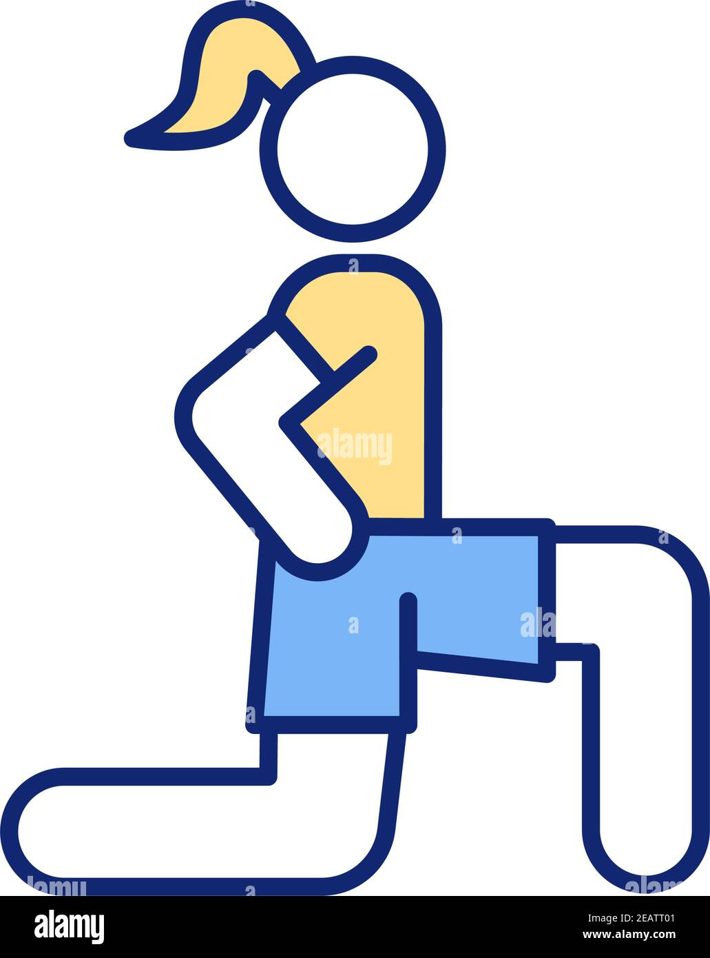 Exercising for toned legs RGB color icon Stock Vector Image & Art - Alamy