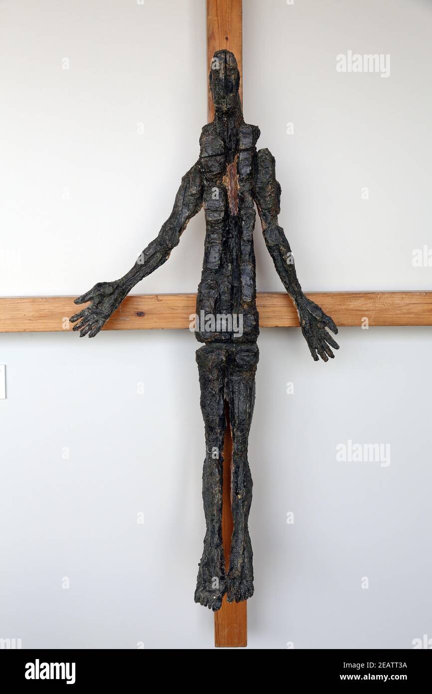 The crucifix at the Sieger Koder Center in Rosenberg, Germany Stock ...