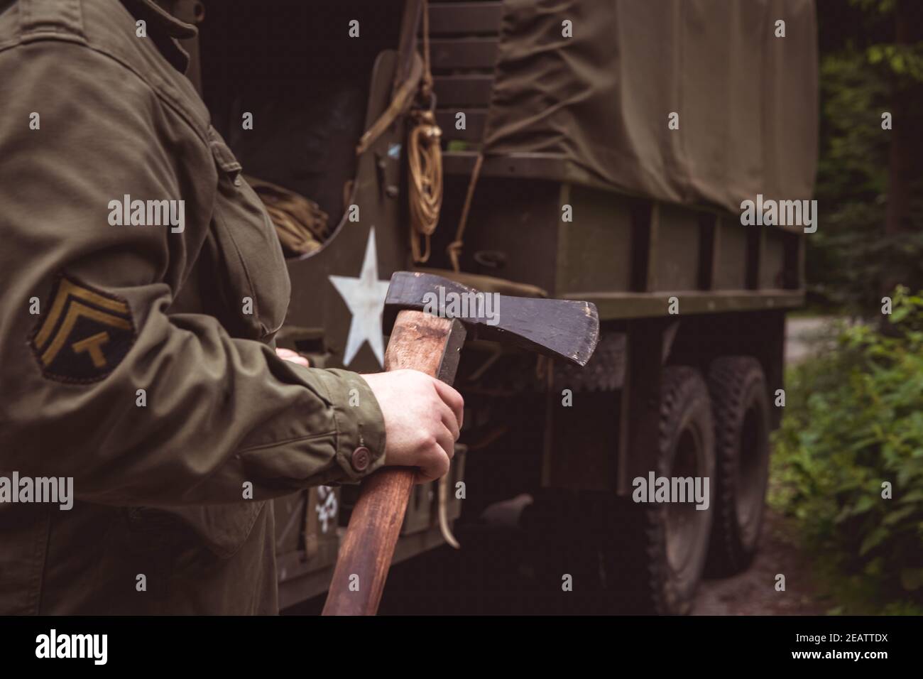 Old army car hi-res stock photography and images - Alamy