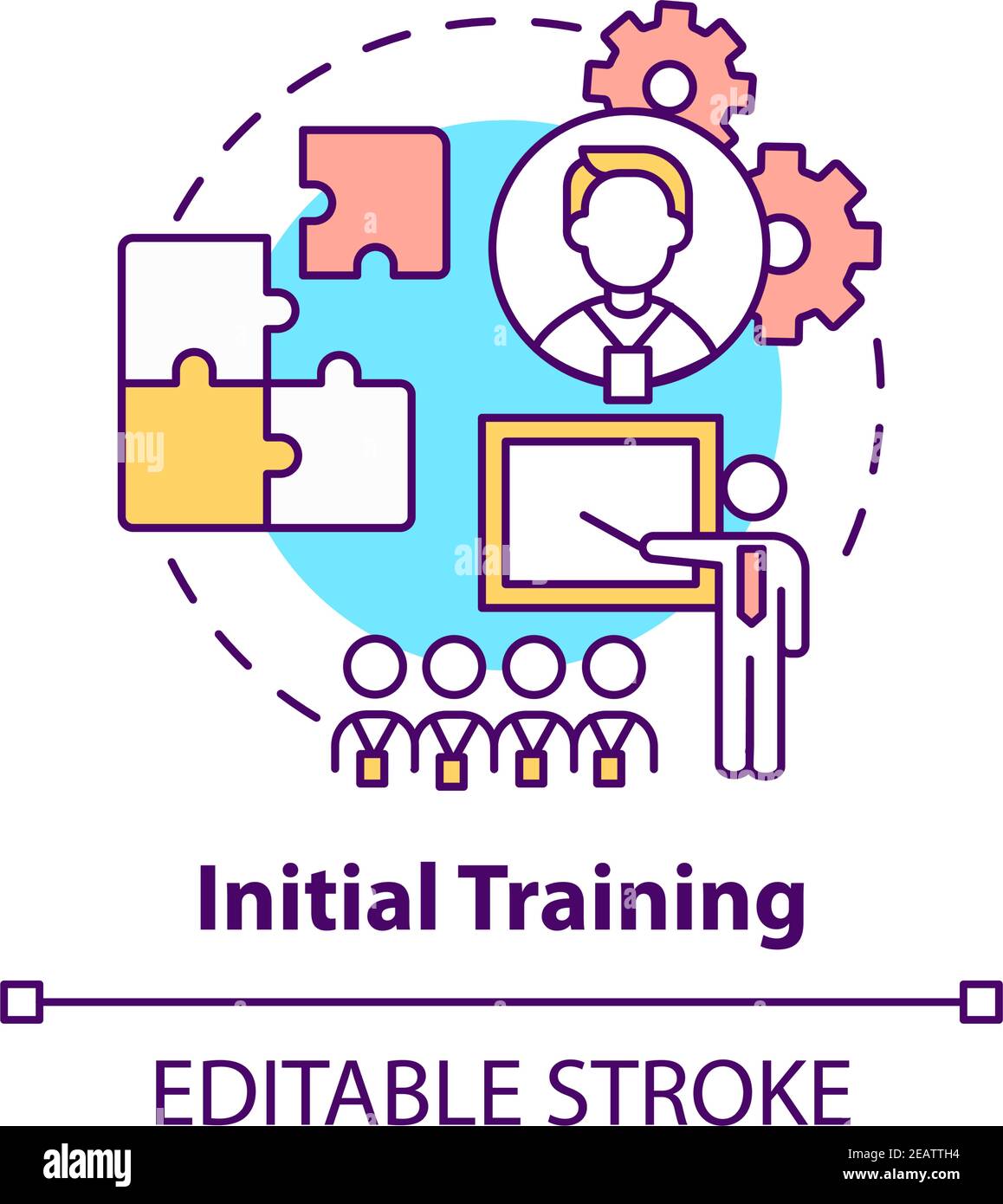 Initial training concept icon Stock Vector Image & Art - Alamy