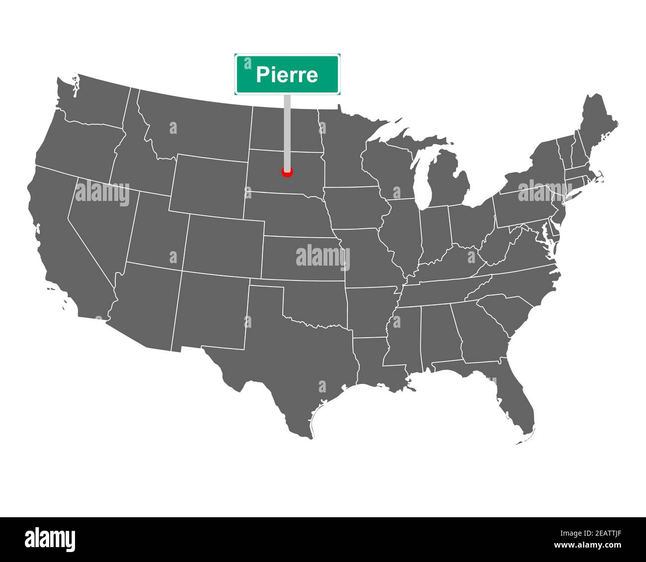 Map of pierre Cut Out Stock Images & Pictures - Alamy