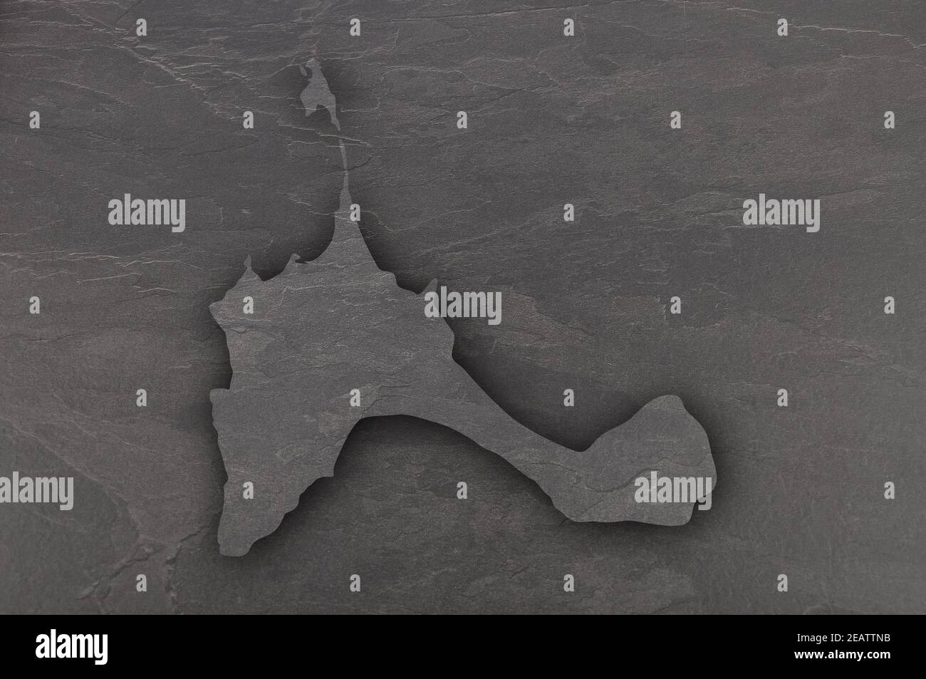 Map of Formentera on dark slate Stock Photo - Alamy