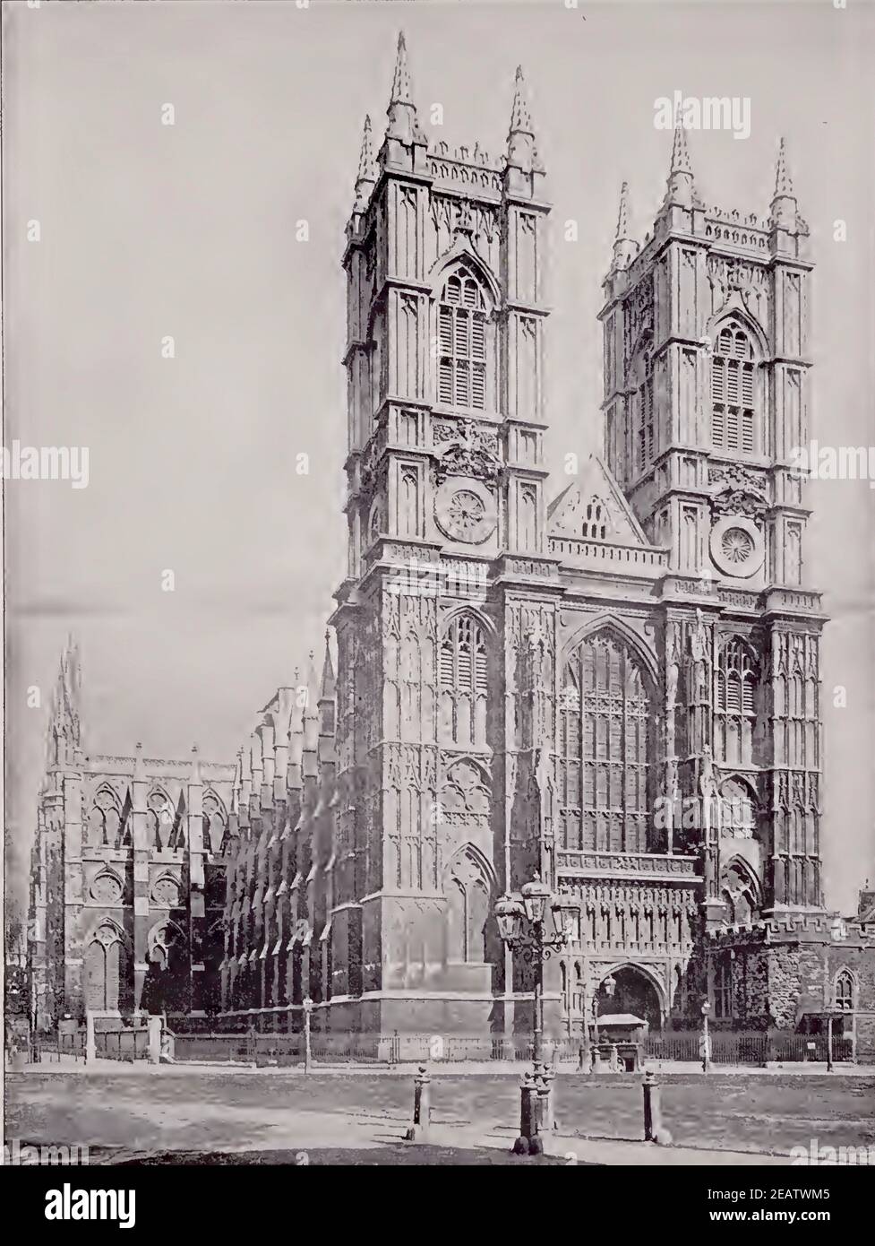 Vintage photograph of Westminster Abbey in London from 1892 Stock Photo ...