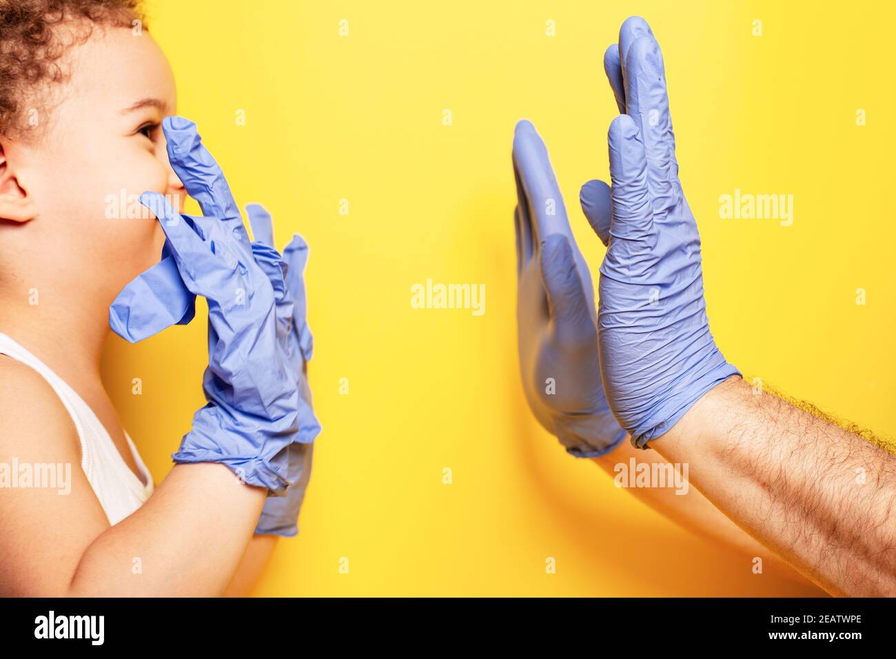 Hand gestures for expressing emotions on colored surface Stock Photo ...