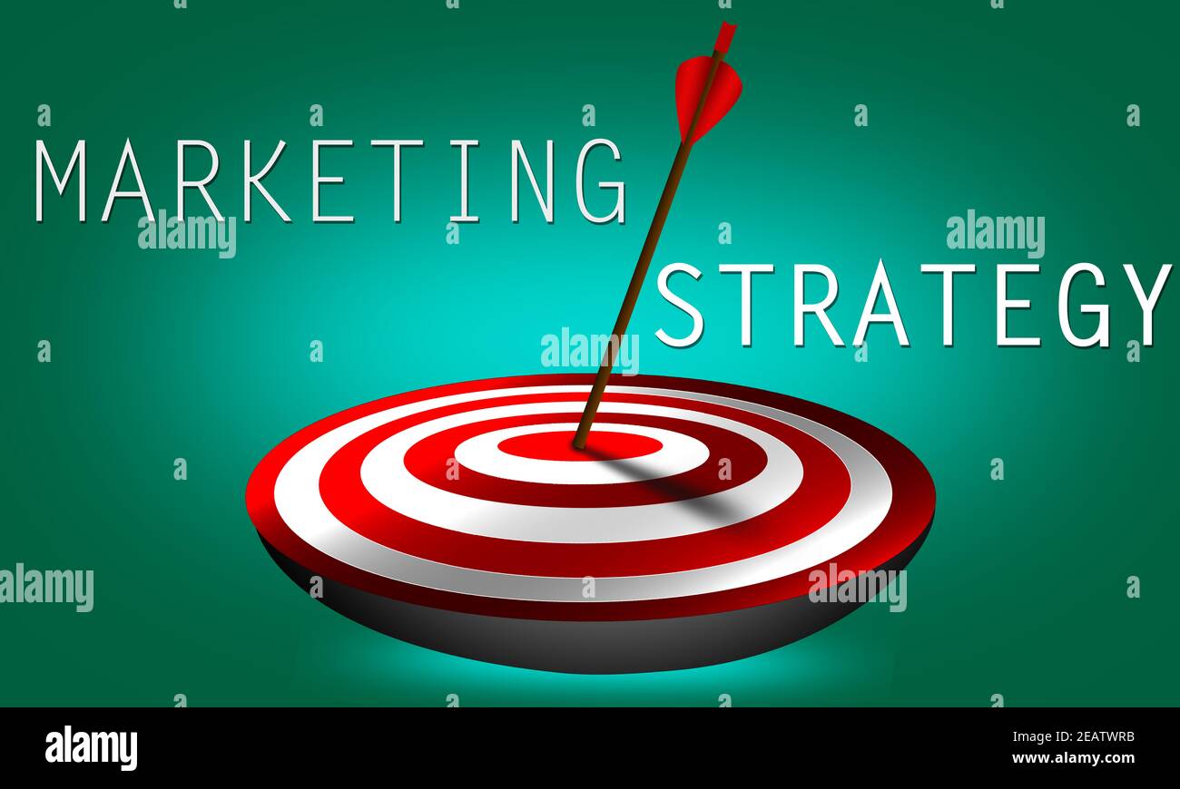 Arrow hit exactly the target. Marketing strategy concept Stock Photo ...