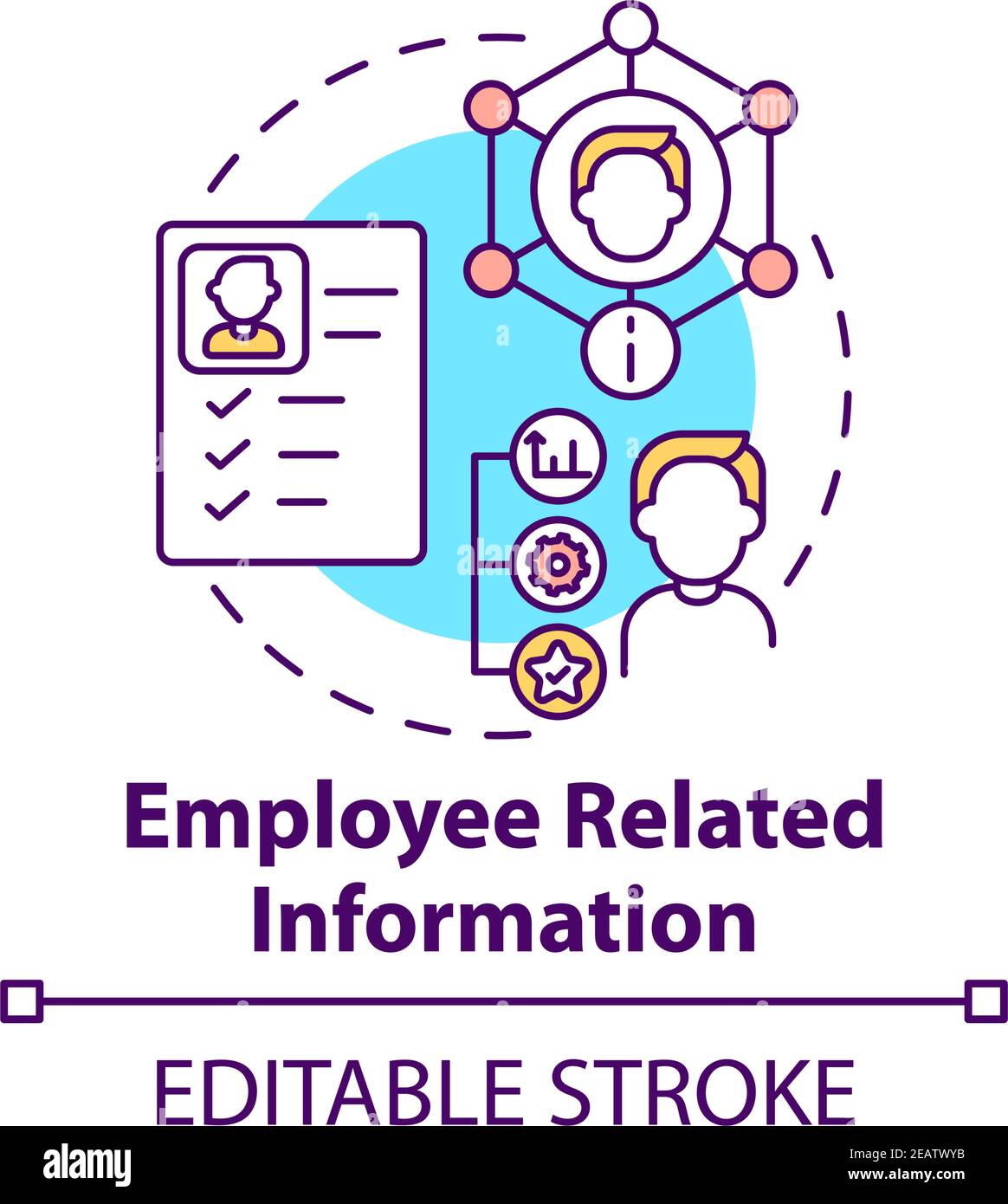 Employee related information concept icon Stock Vector Image & Art - Alamy