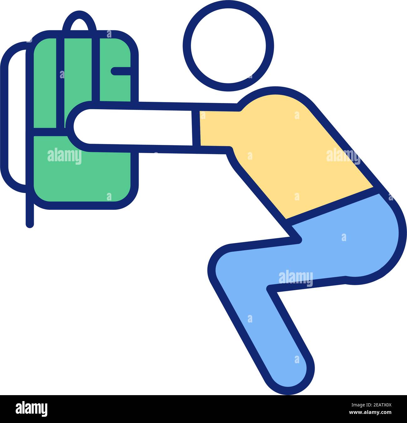 Backpack squats RGB color icon Stock Vector Image & Art - Alamy