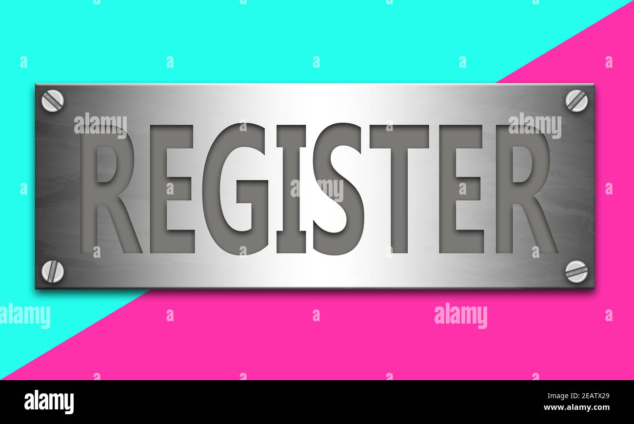 Register word hi-res stock photography and images - Alamy
