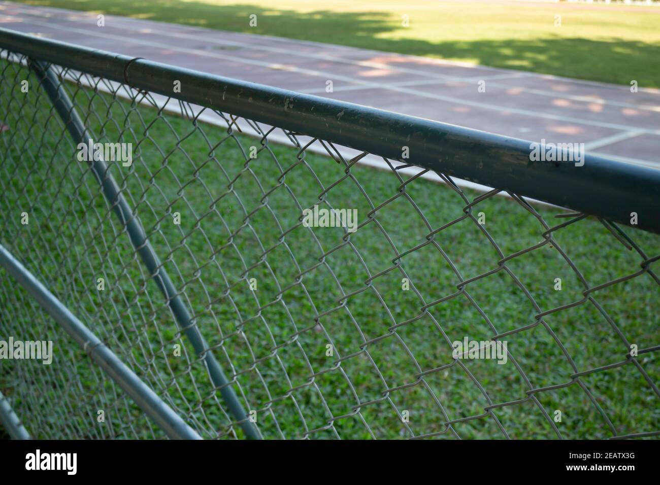Outdoor track and field stadium with runway Stock Photo - Alamy