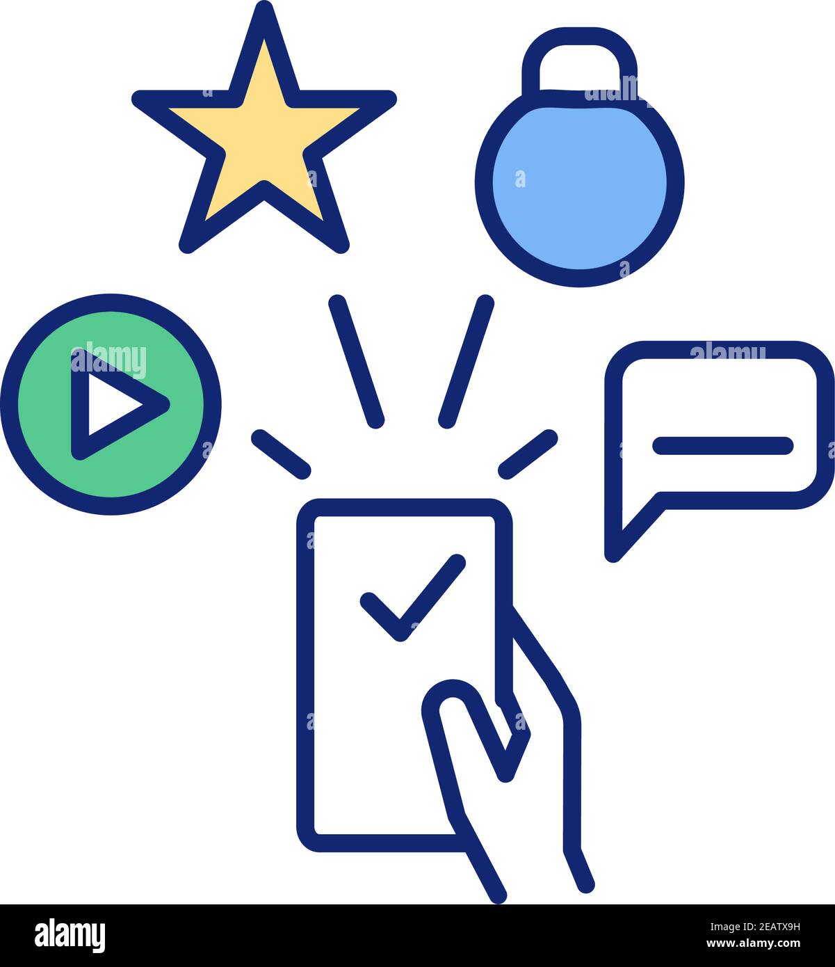 Home workout app RGB color icon Stock Vector Image & Art - Alamy