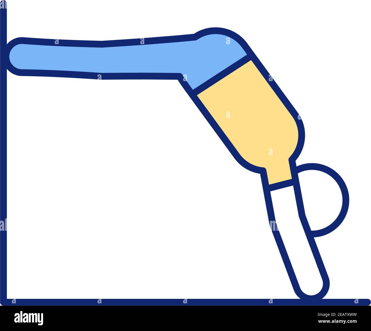 Legs-up-the-wall pose RGB color icon Stock Vector Image & Art - Alamy