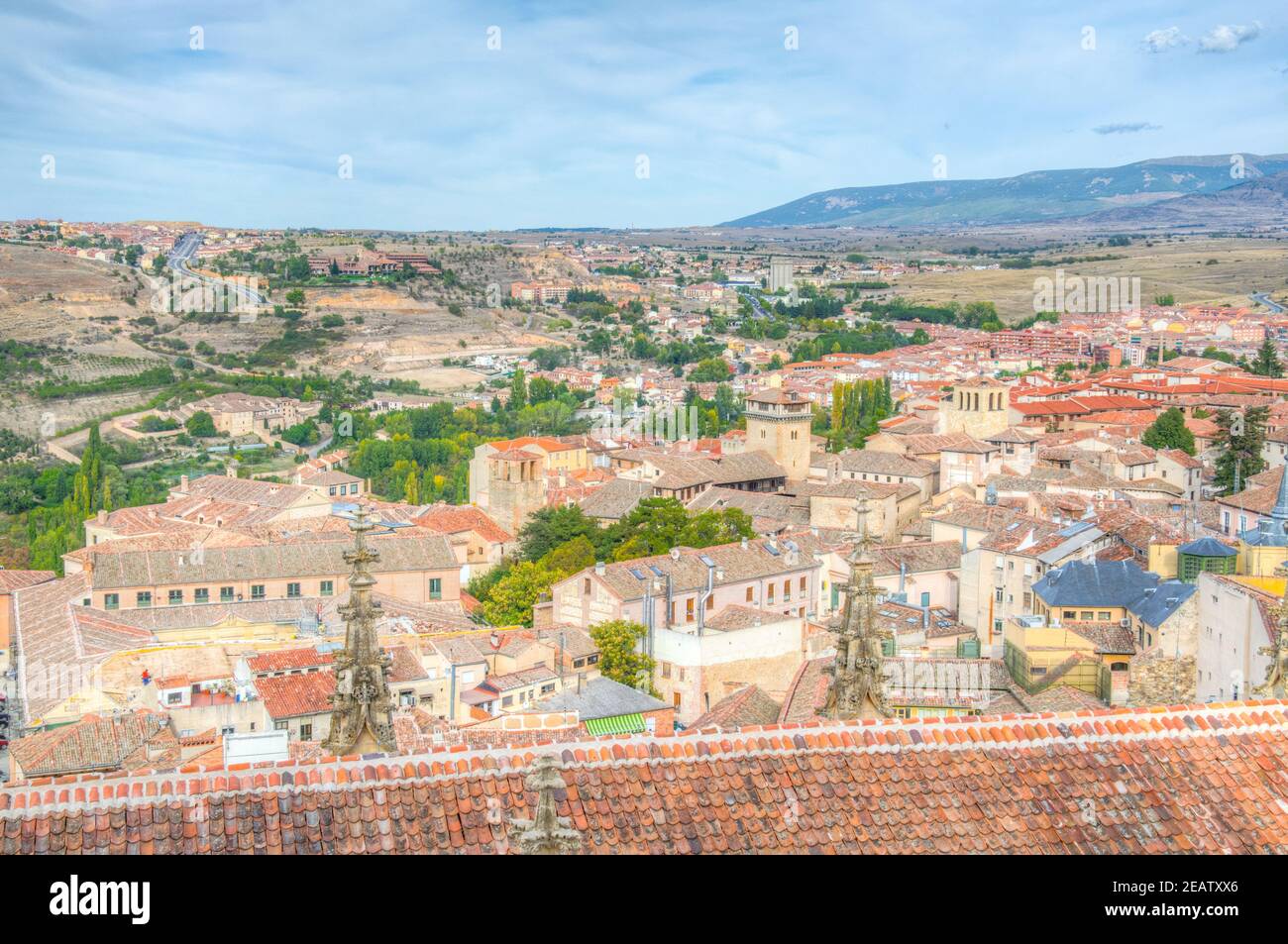 Aerial view of Segovia Stock Photo - Alamy