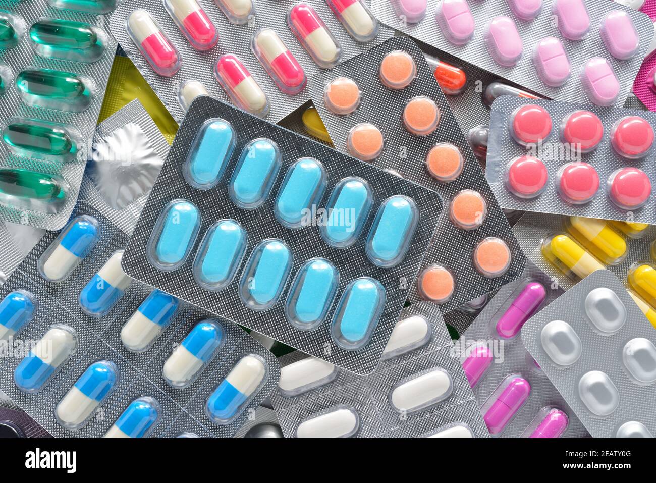 pile of many different pills Stock Photo - Alamy