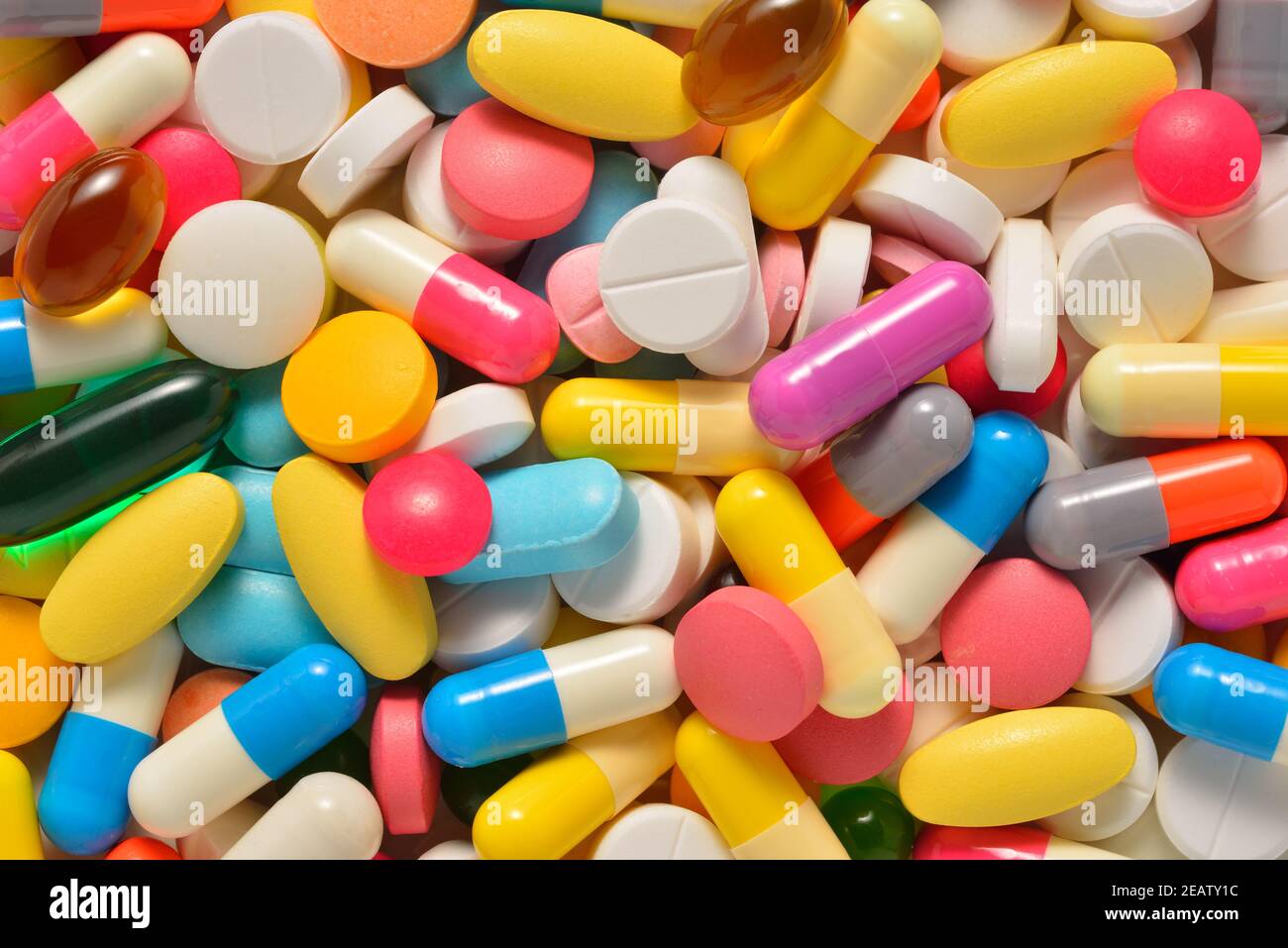 Many medicines pills capsules hi-res stock photography and images - Alamy