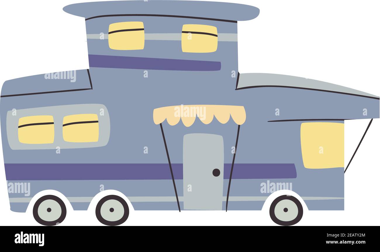 Purple camper trailer isolated hi-res stock photography and images - Alamy