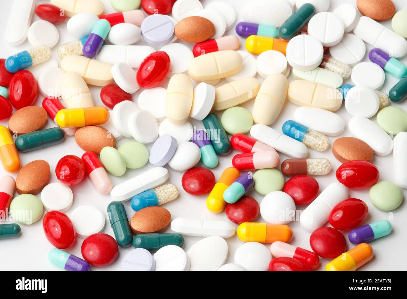 shot of multiple pills on white background Stock Photo - Alamy