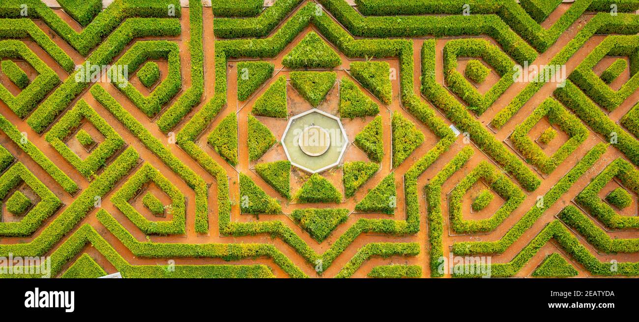 aerial view of a symmetrical garden Stock Photo - Alamy