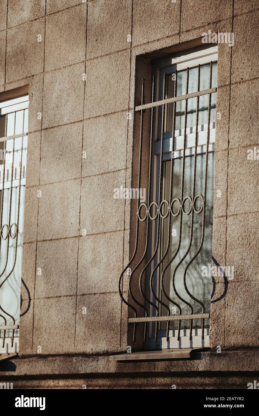 Vertical shot of metal bars on window Stock Photo - Alamy