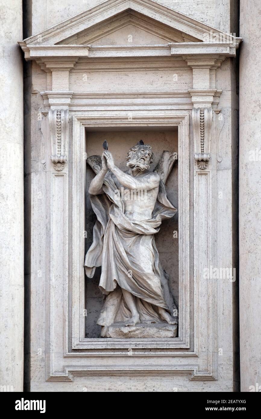 Saint Andrew the Apostle statue on the portal of Sant Andrea della ...