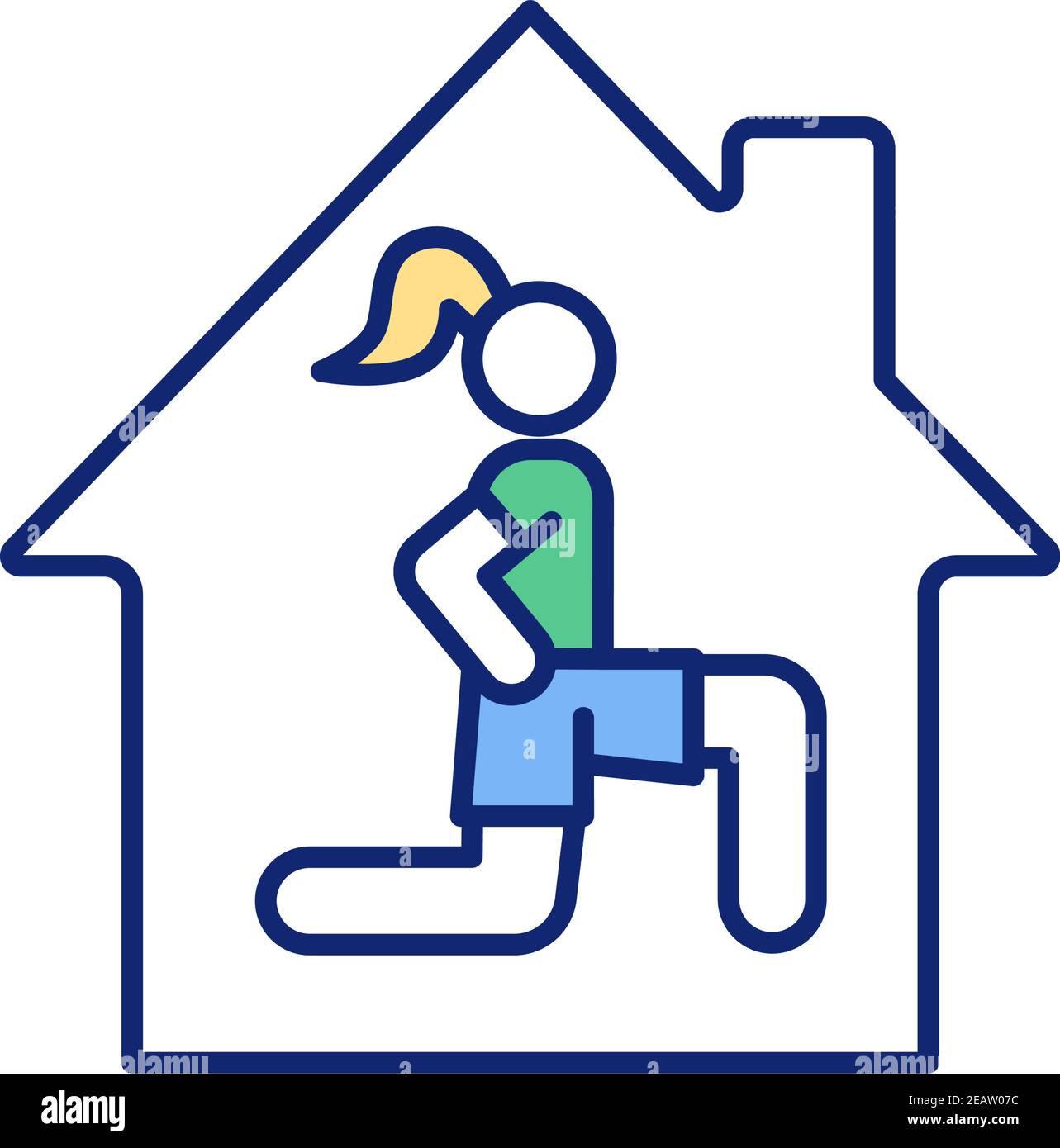 At-home workout routine RGB color icon Stock Vector Image & Art - Alamy