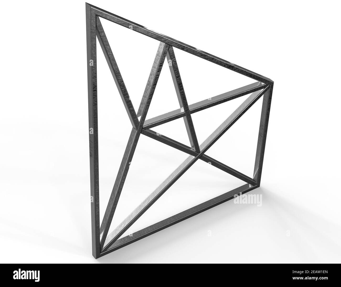 3D illustration CAD model of a steel framework construction Stock Photo ...