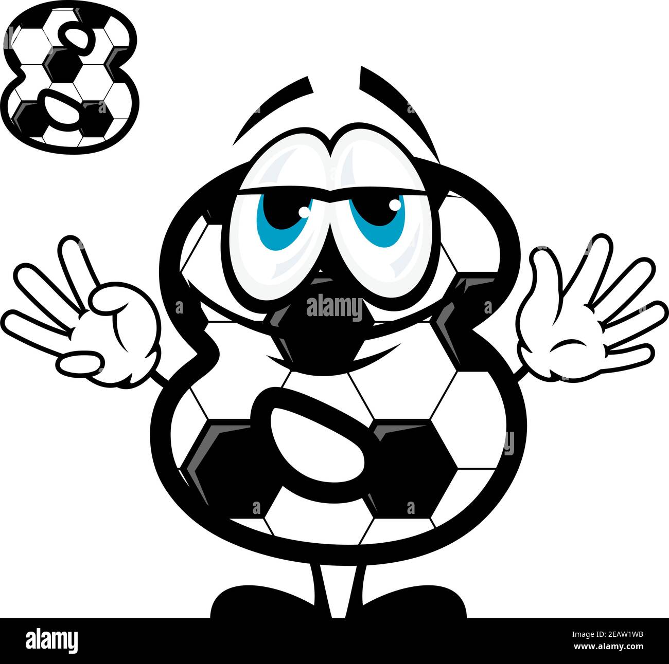 Soccer alphabet letter illustration icon Stock Vector Images - Alamy