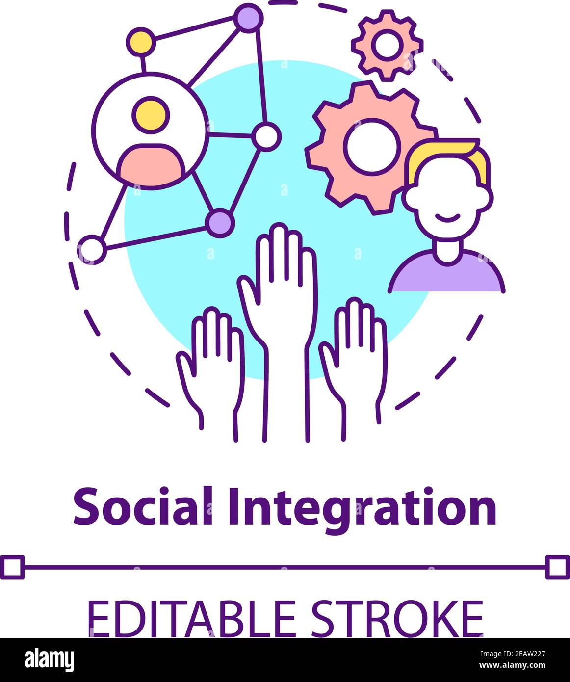 Social integration concept icon Stock Vector Image & Art - Alamy