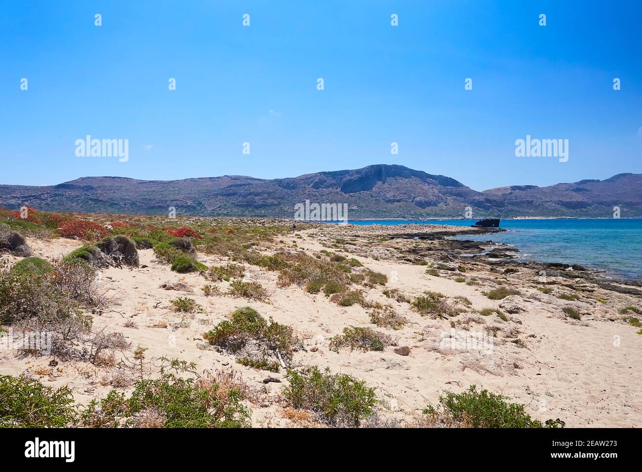 Beautiful seaview at the Balos island Stock Photo - Alamy
