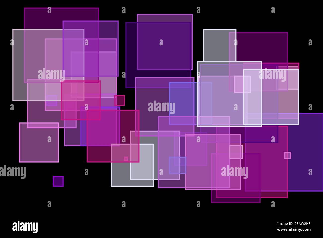 Abstract violet squares illustration background Stock Photo - Alamy