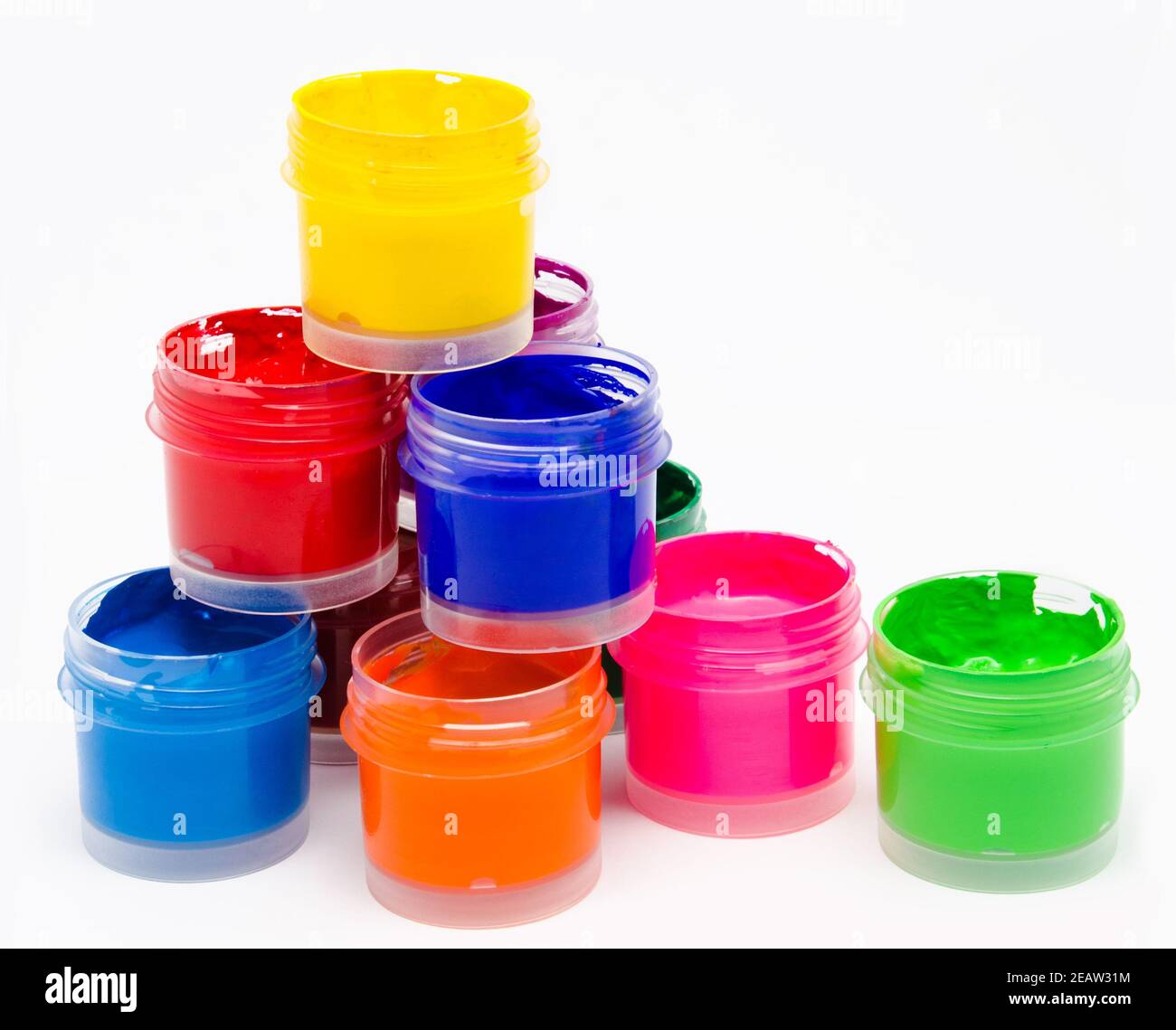 Green paint on white Cut Out Stock Images & Pictures - Alamy