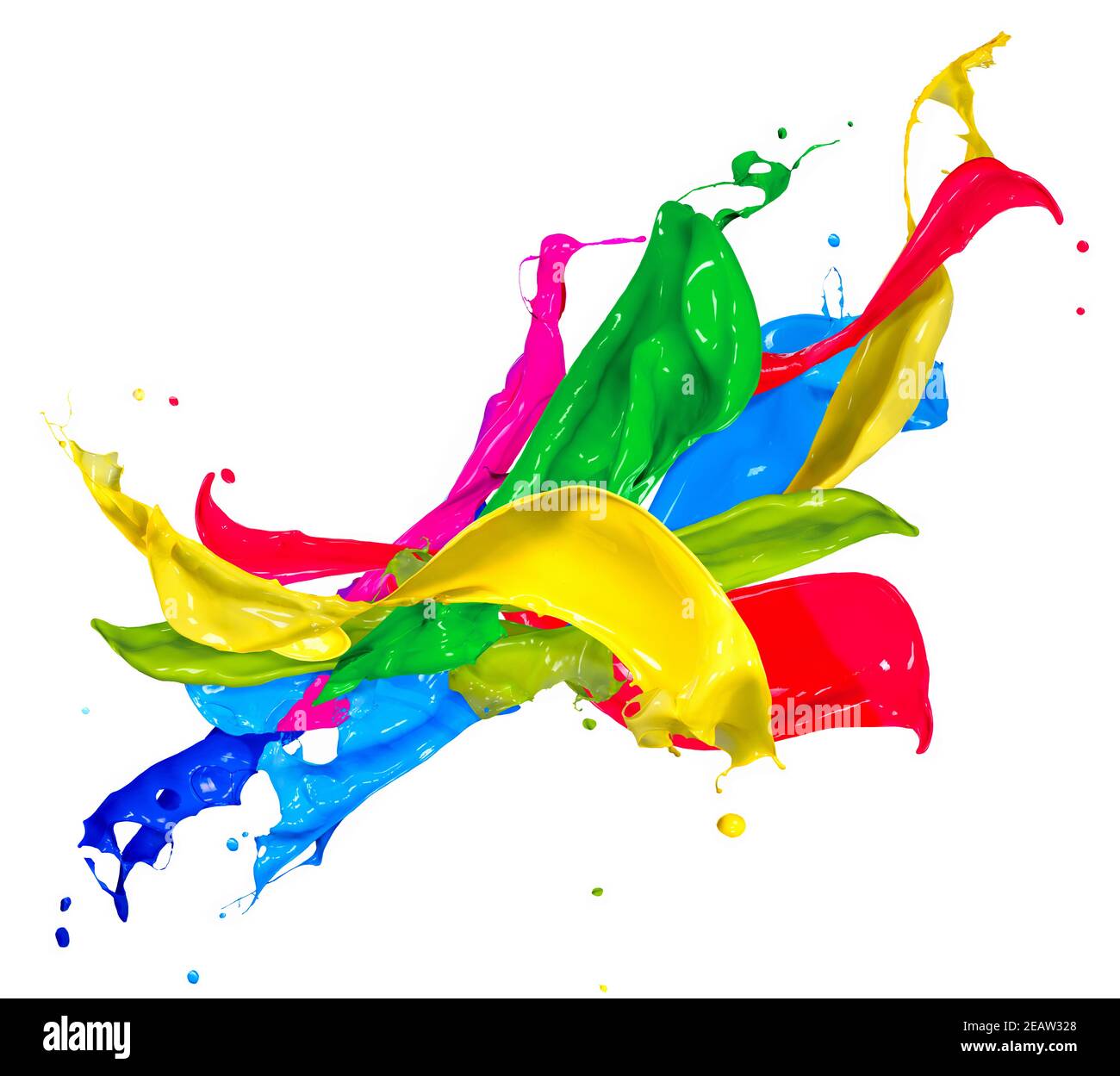 Red and blue paint splashes hi-res stock photography and images - Alamy