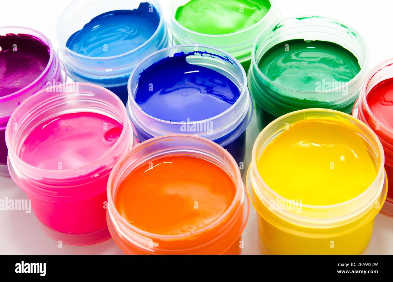 Gouache paint isolated on a white Stock Photo - Alamy