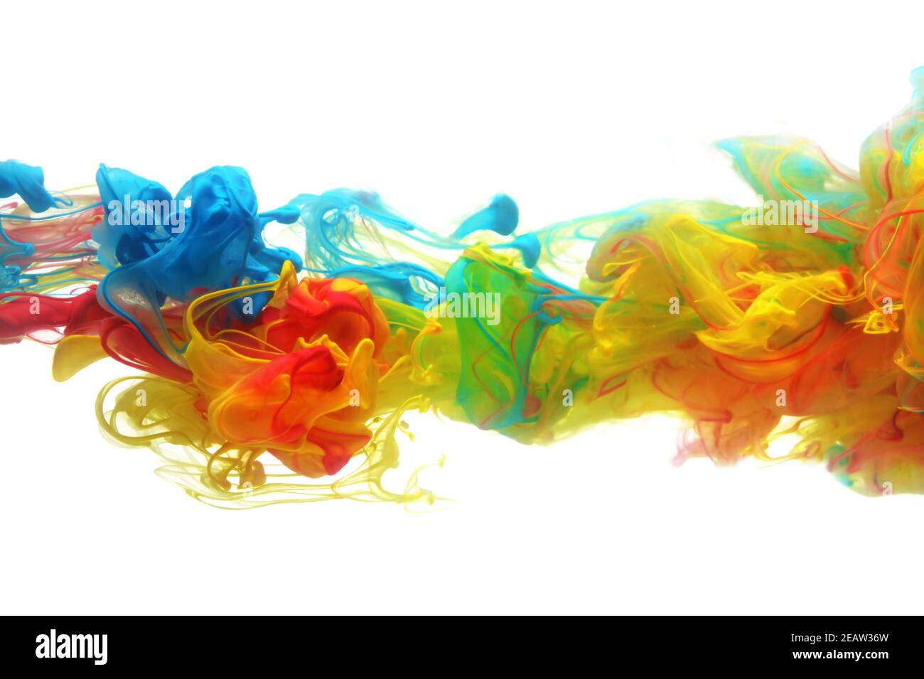 Colorful ink in water Stock Photo - Alamy