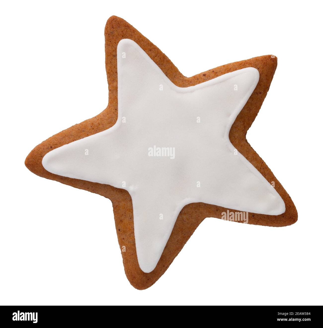 Gingerbread Star Isolated On White Background Stock Photo - Alamy