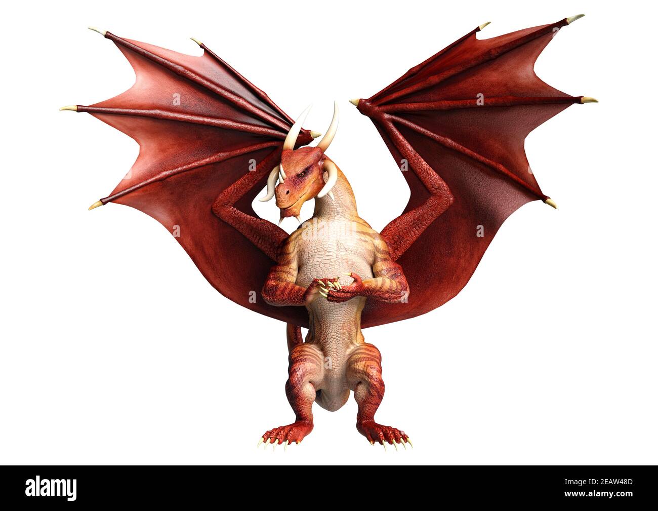 3D Rendering Fairy Tale Dragon on White Stock Photo - Alamy