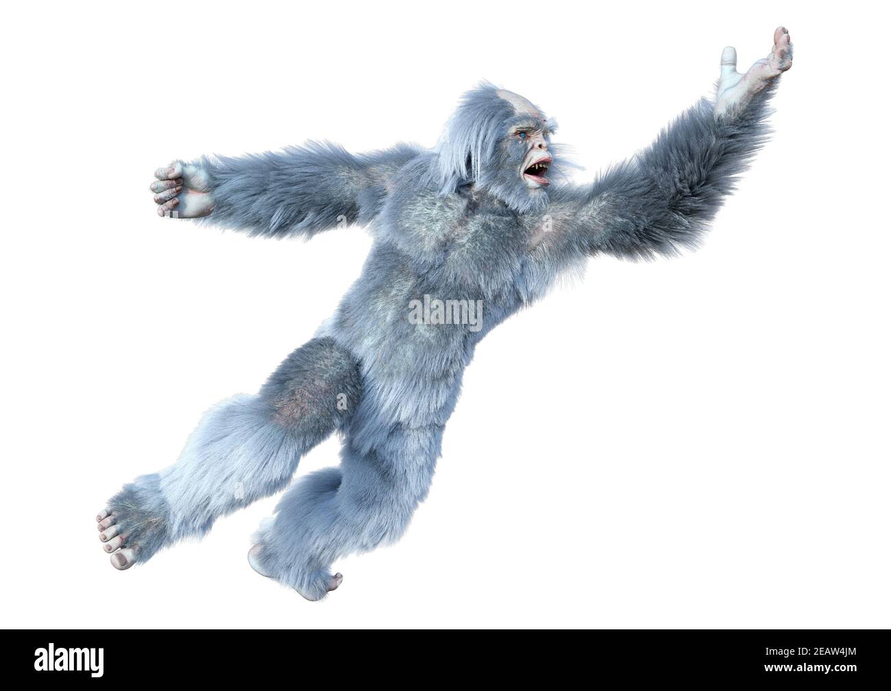 3D Rendering Yeti on White Stock Photo - Alamy