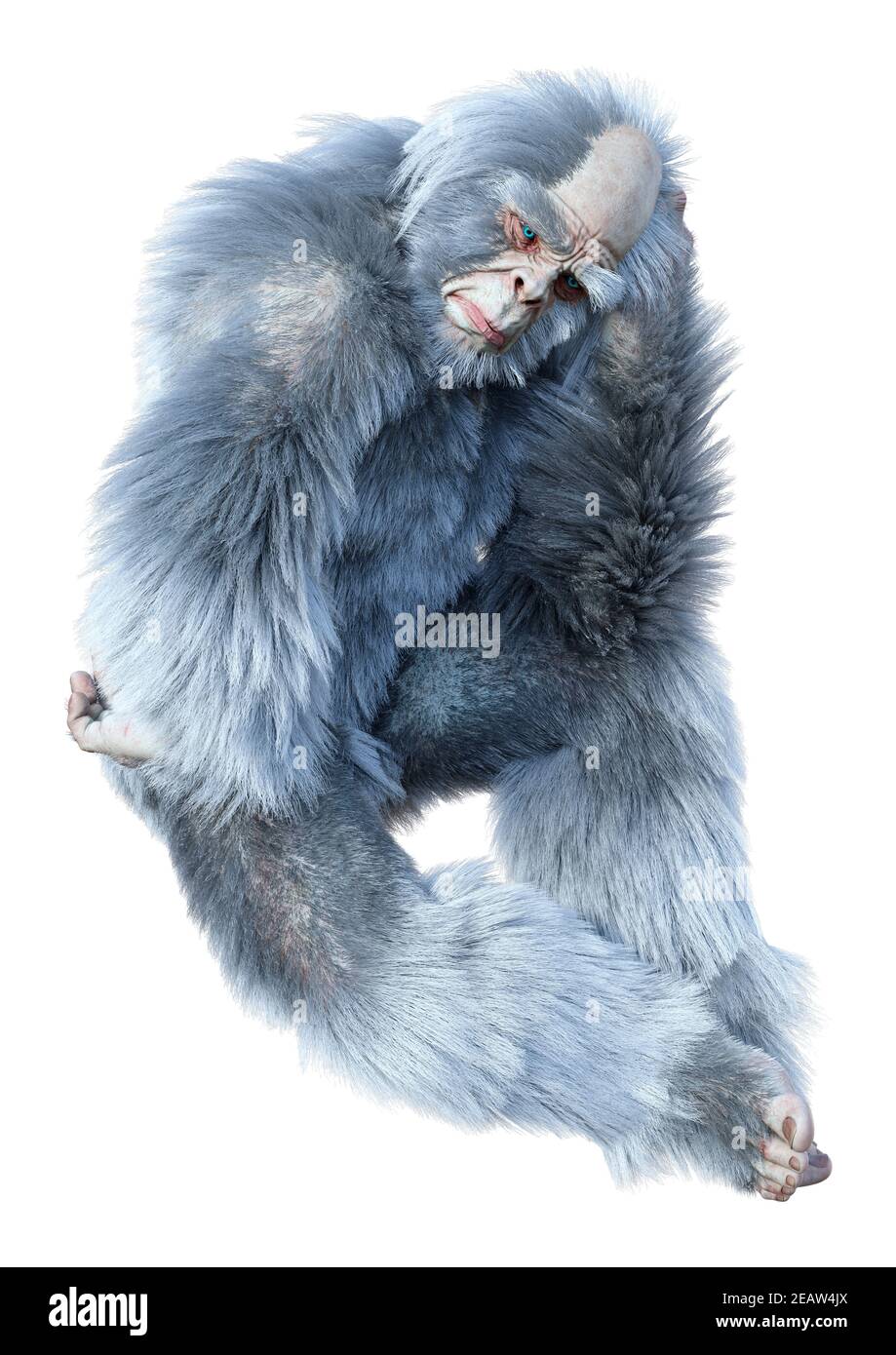 3D Rendering Yeti on White Stock Photo - Alamy