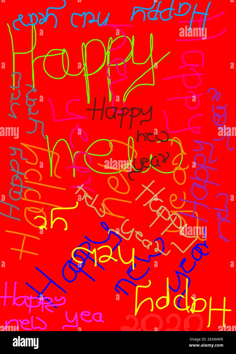 colorful letters on a red background Stock Photo - Alamy