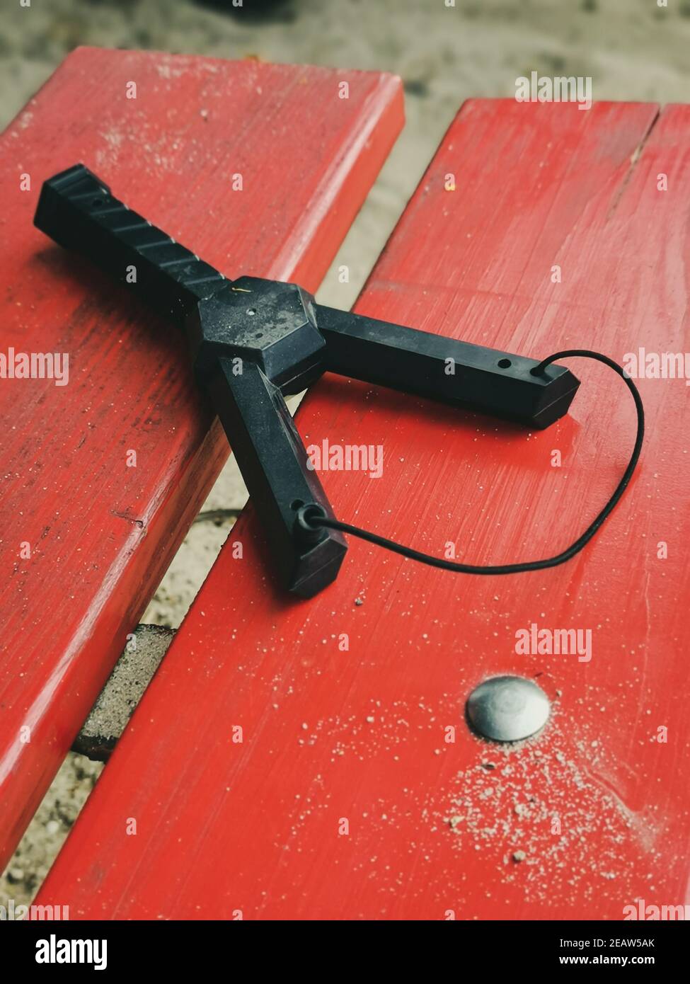 Vertical closeup high angle shot of a slingshot Stock Photo - Alamy