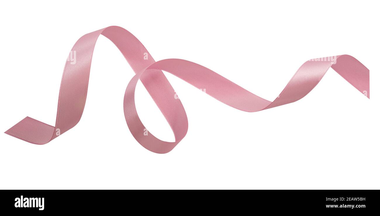 A pink ribbons isolated on a white background with clipping path Stock ...