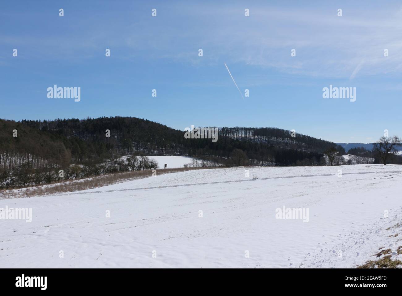 Winter im Steigerwald Stock Photo - Alamy