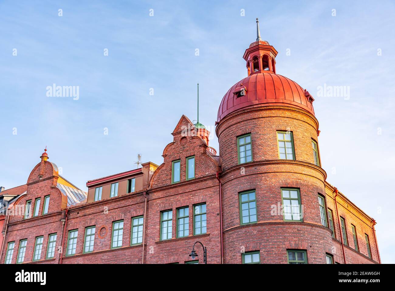 Beautiful brick building in central Sundsvall, Sweden Stock Photo - Alamy