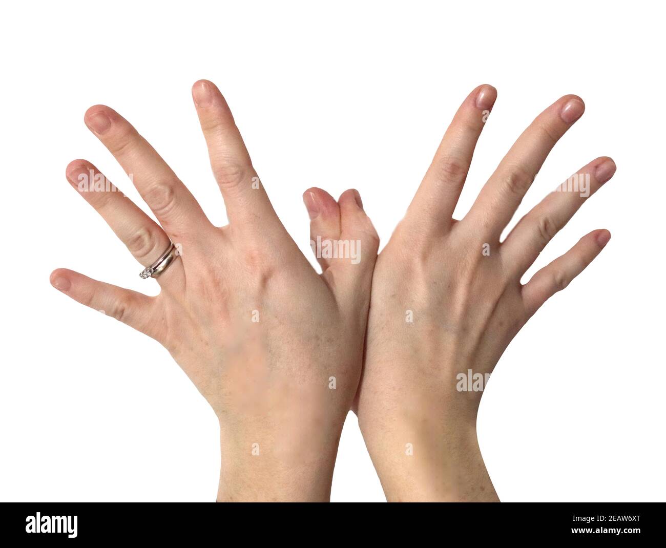 Butterfly shape with hands hi-res stock photography and images - Alamy