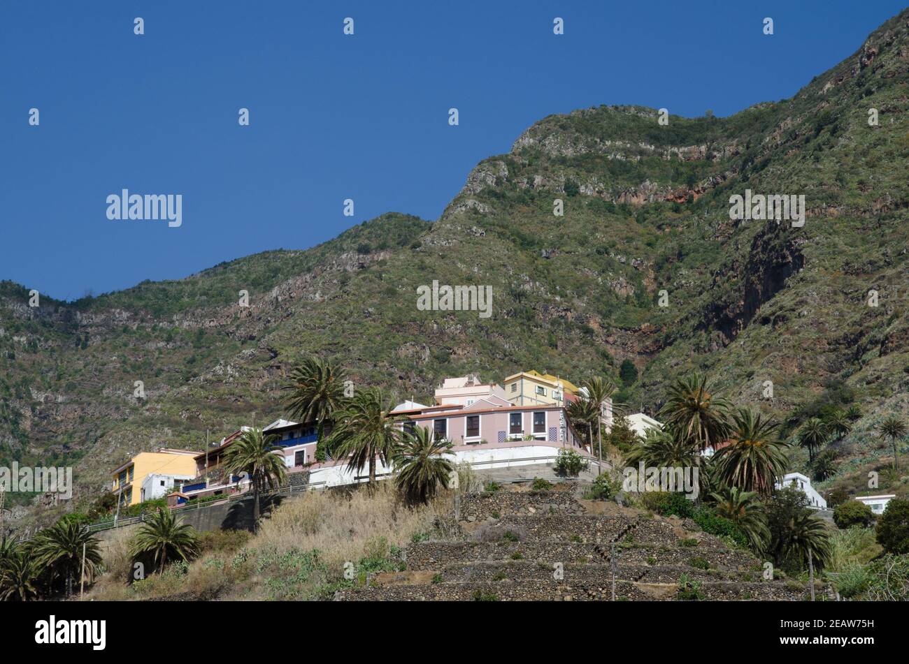Landscape in the valley of Hermigua Stock Photo - Alamy