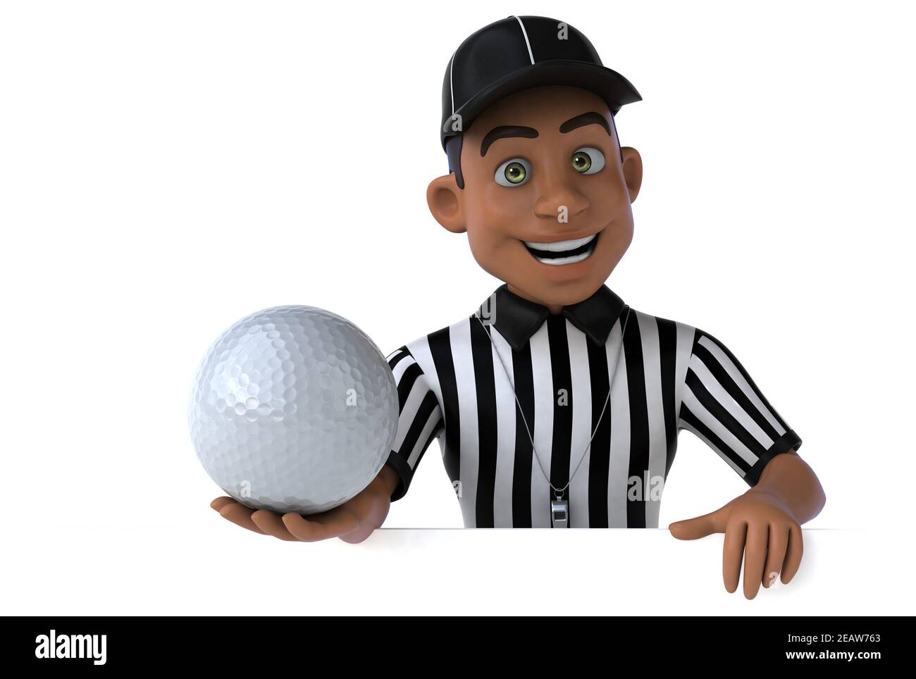 Fun 3D Illustration of an american Referee Stock Photo - Alamy