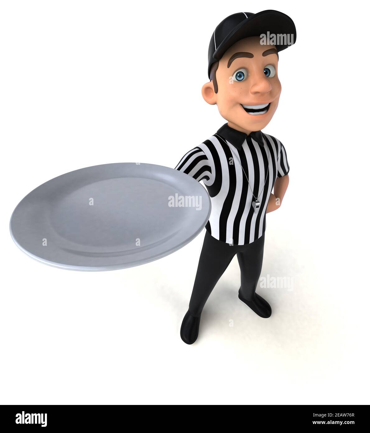Fun 3D Illustration of an american Referee Stock Photo - Alamy